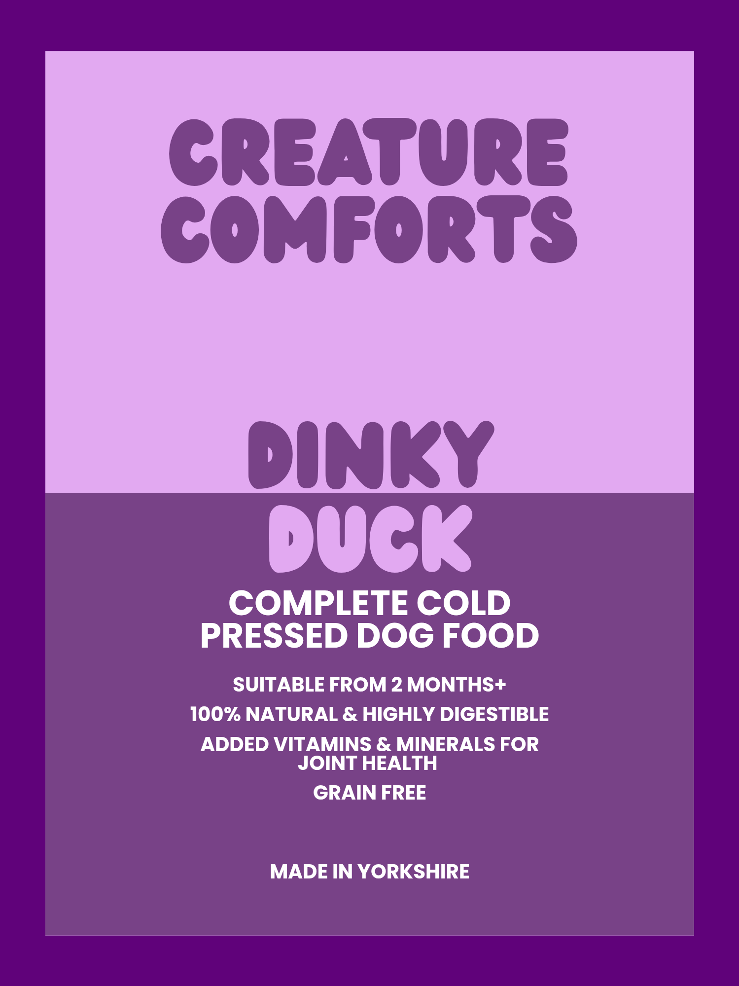 Dinky Duck Cold-Pressed Dog Food – Natural Protein-Rich Nutrition ...